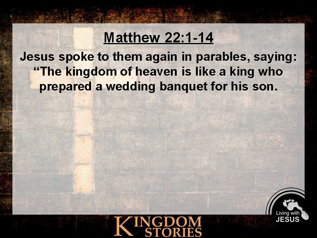 Matthew 22 1 14 Jesus spoke to them