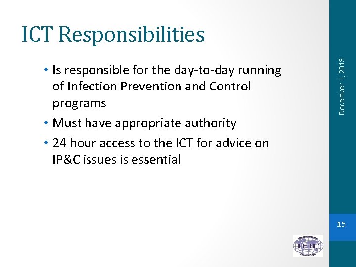 Organisational Structure 1 Describe how the infection prevention