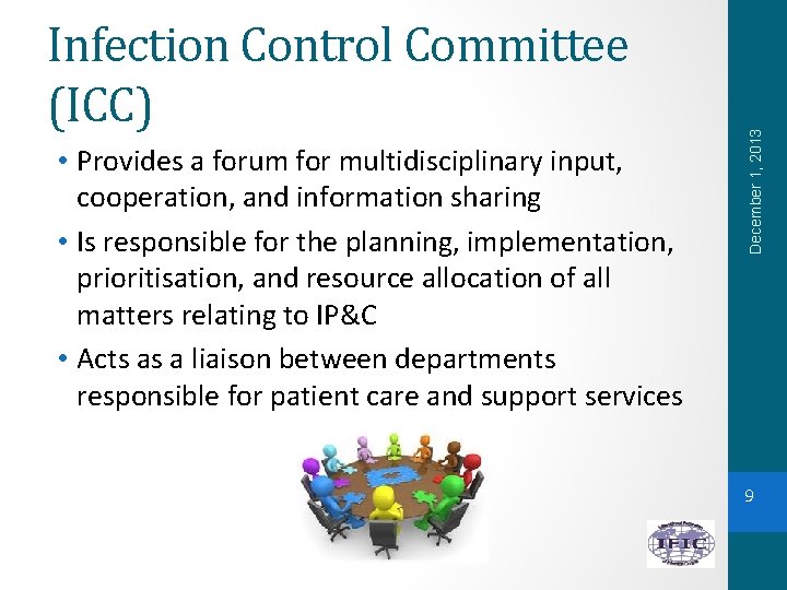 Organisational Structure 1 Describe how the infection prevention