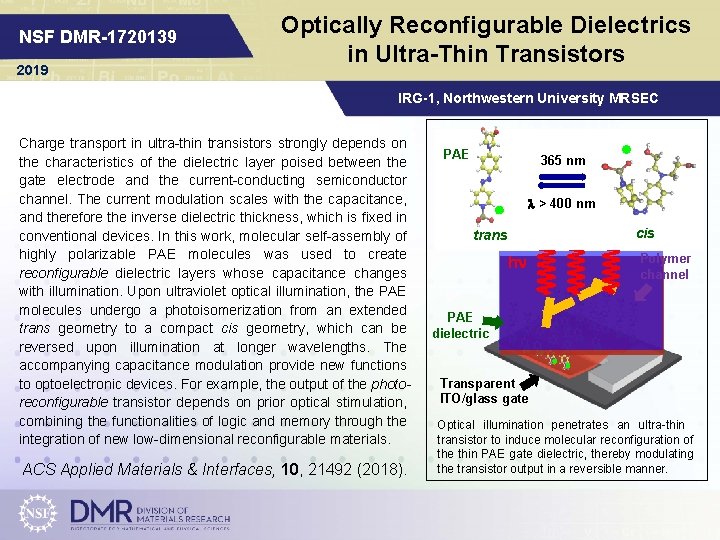 NSF DMR1720139 2019 Optically Reconfigurable Dielectrics in UltraThin
