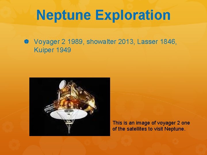 Neptune This is an image taken of Neptune