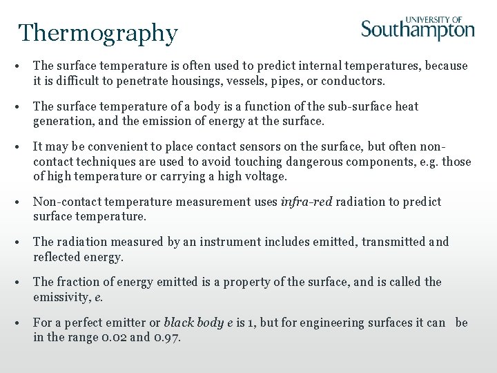 Physics of thermography Janice DulieuBarton Infrared thermography Aim