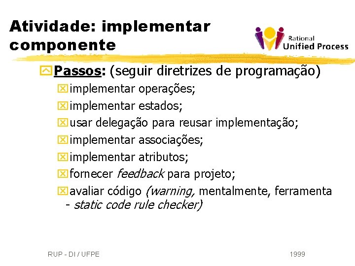 Captulo 10 Implementao Disciplina Estudo do RUP Autor