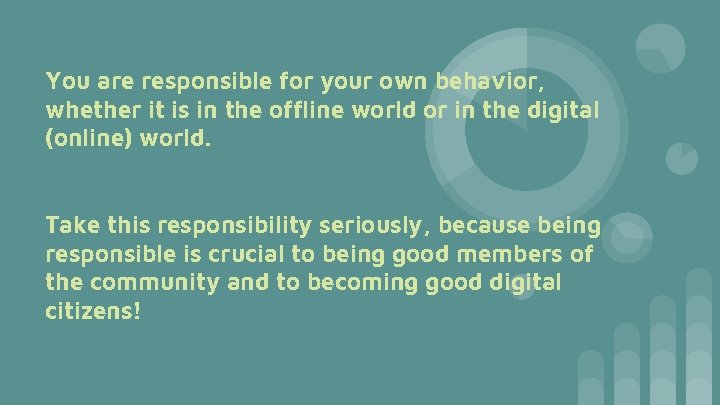 Rings of Responsibility What kinds of responsibilities does