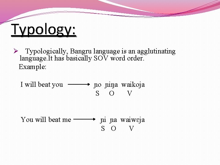 Field report Phonology of the Bangru language of