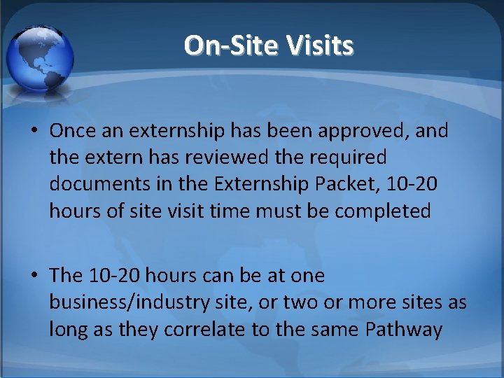 Externships Orientation Bringing the World Into the Classroom