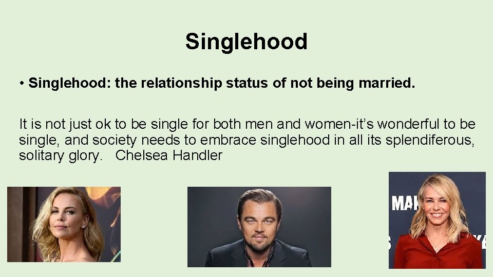 CHAPTER 4 Singlehood Cohabitation and Living Apart Together