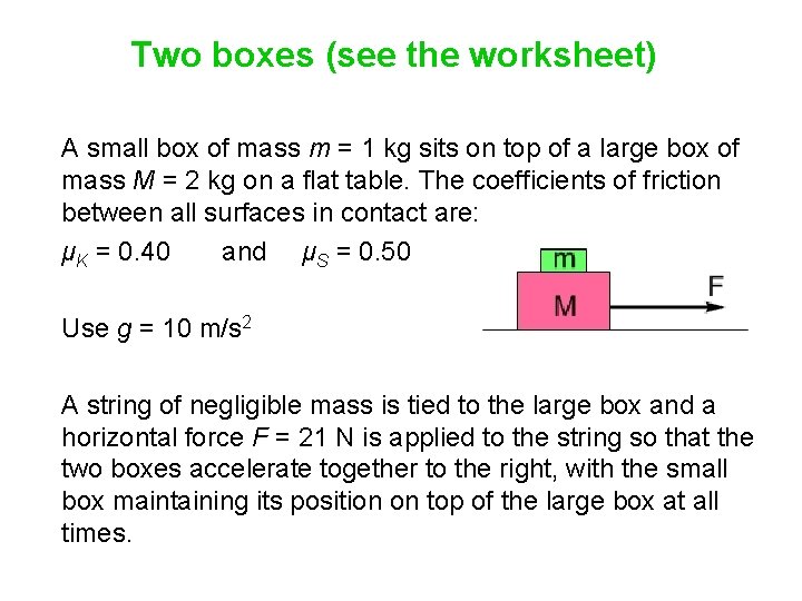 A general method for solving problems involving forces