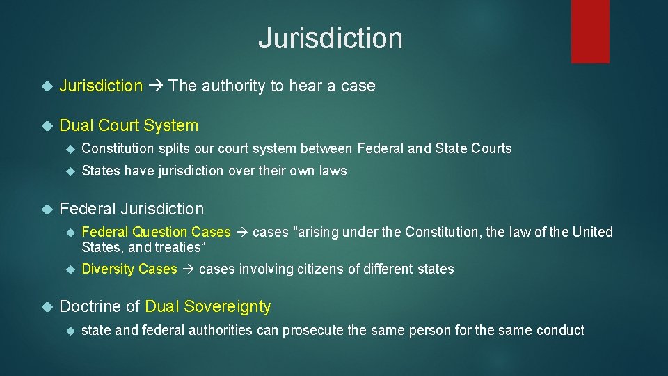 The U S Legal System The Judicial Branch