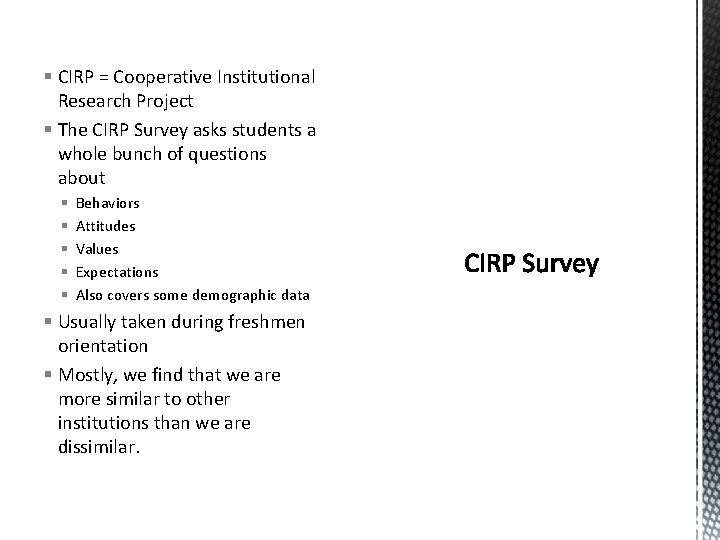 Using Institutional Data to Improve University Policy Reuben