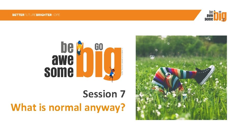 Session 7 What is normal anyway Welcome to