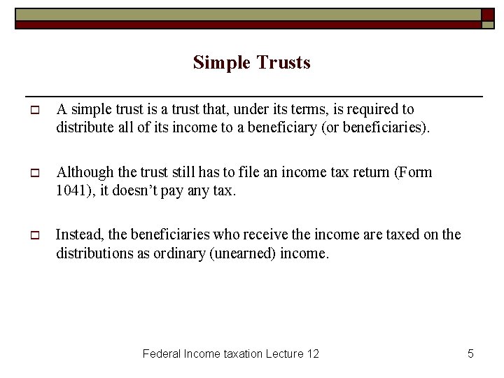 Income Shifting and its Benefits o Income shifting