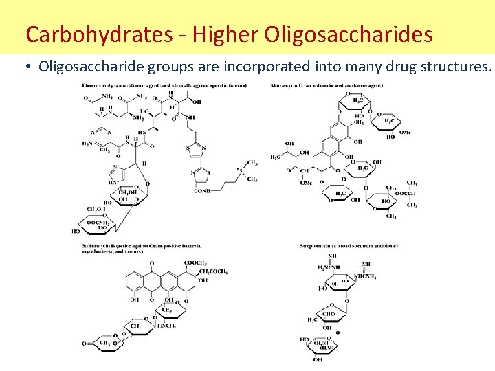 Lecture 12 B Carbohydrates oligo and polysaccharides Carbohydrates