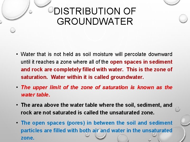 UNIT 4 GROUNDWATER GEO 281 GEOLOGY FOR ENGINEERS