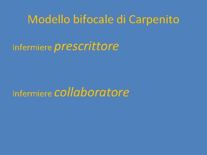Modello bifocale di Carpenito Diagnosi Infermieristica un giudizio