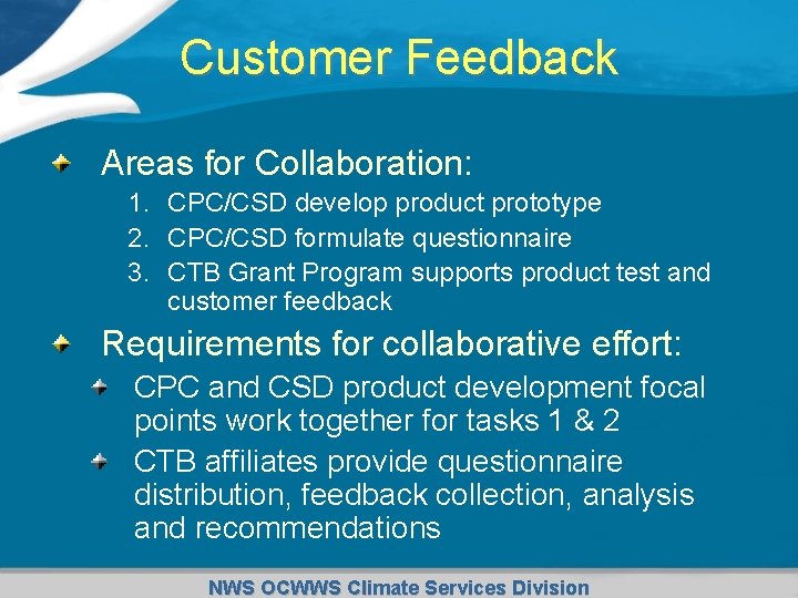 CTB CPC CSD Collaboration Dr Robert Livezey 3