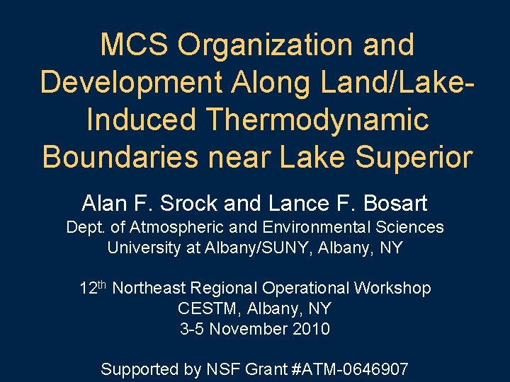 MCS Organization and Development Along LandLake Induced Thermodynamic