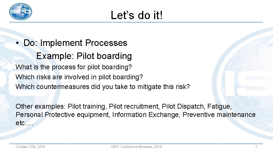International Standard for maritime Pilot Organizations Presentation ...