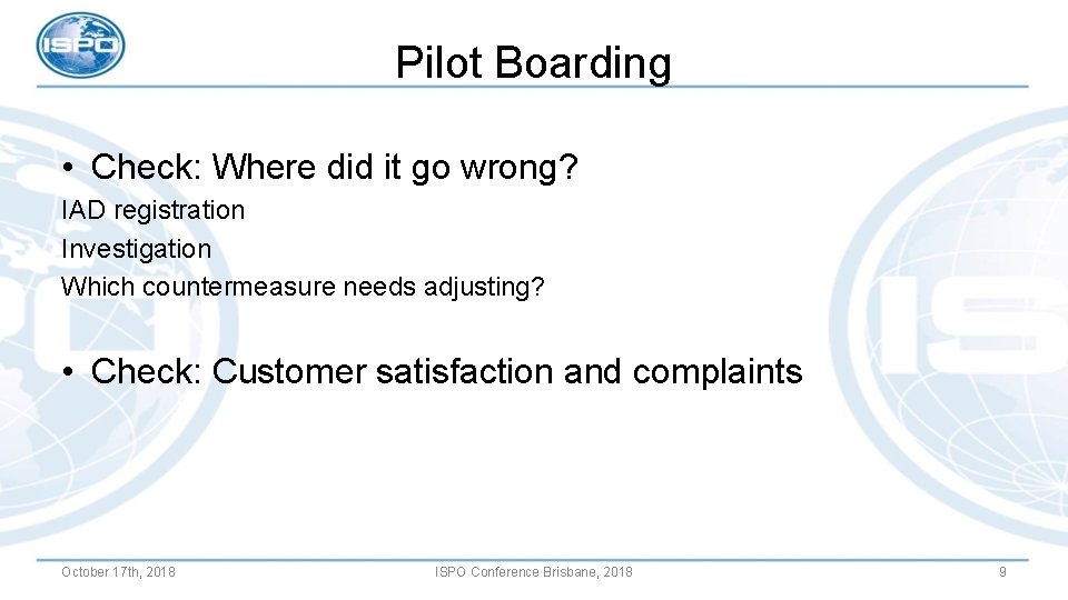 International Standard for maritime Pilot Organizations Presentation ...