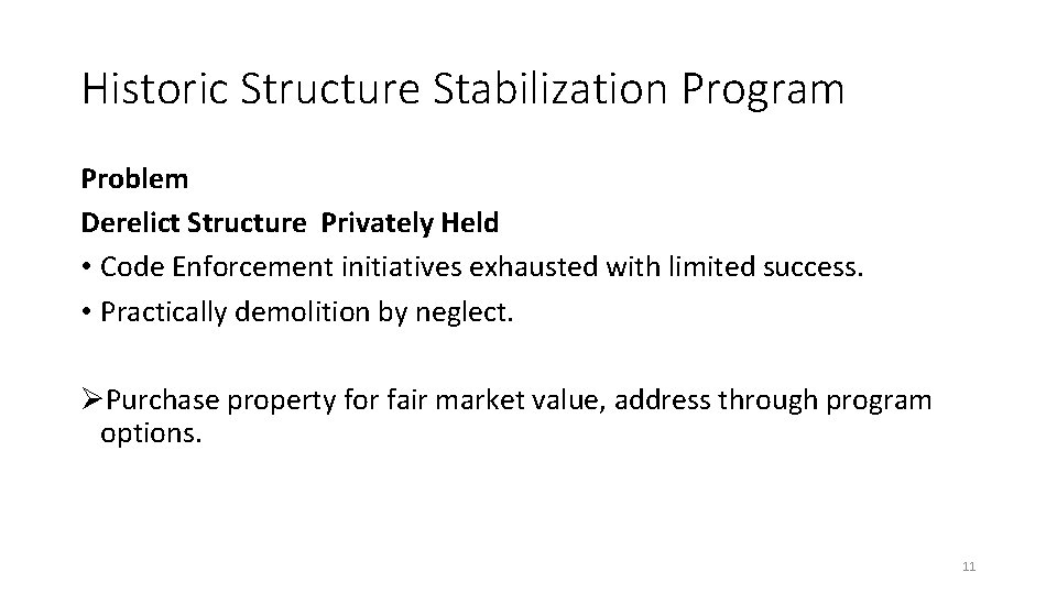 Structure Stabilization Program Additional Tools In The Tool