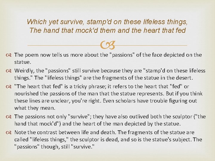 BY PERCY BYSSHE SHELLEY BRIEF LINE TO LINE