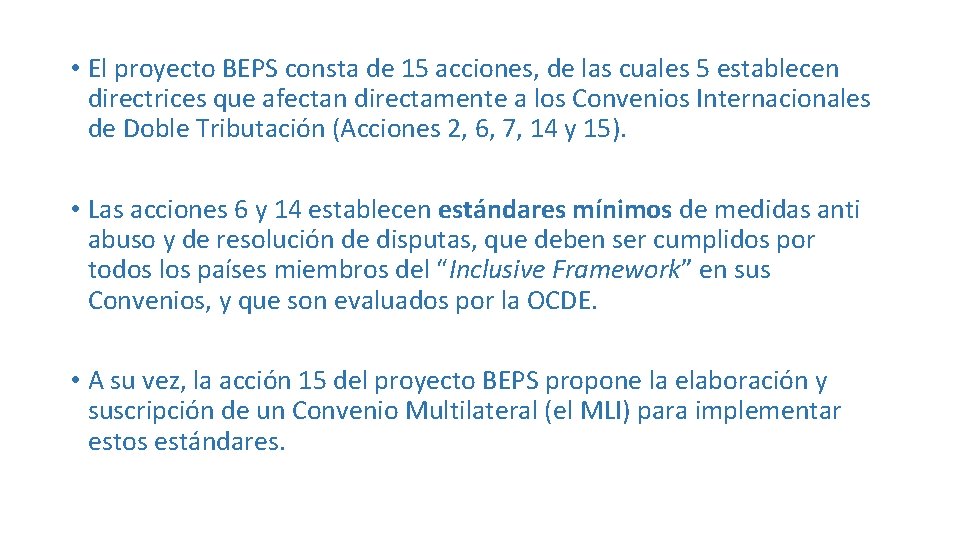 Instrumento Multilateral BEPS Elementos esenciales I INTRODUCCIN 1