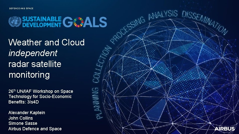 DEFENCE AND SPACE Weather and Cloud independent radar
