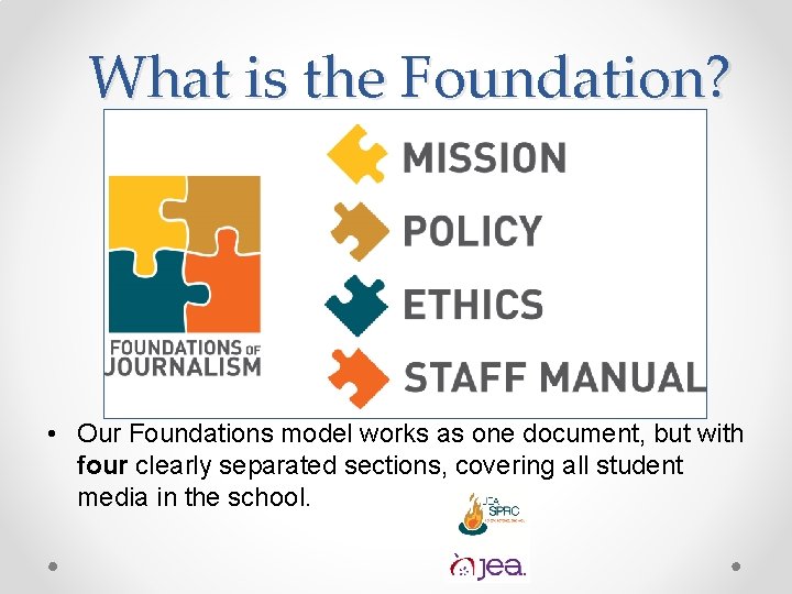 Giving direction to Builds a stronger base of