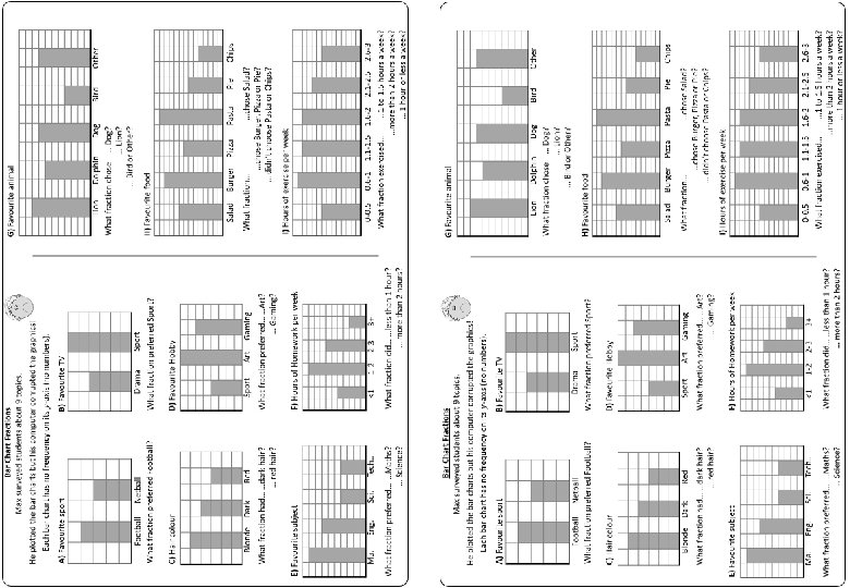 Bar Charts Single Worksheet A The worksheet is