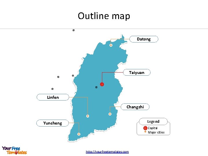 Outline map Datong Taiyuan Linfen Changzhi Legend Yuncheng