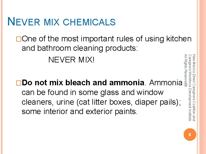 HEALTH AND SAFETY FOR CAREGIVERS KITCHEN AND BATHROOM