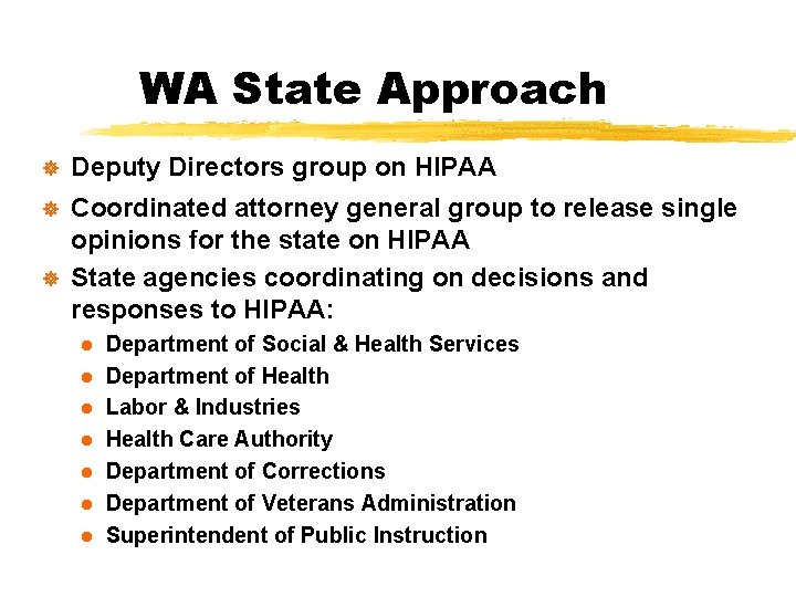HIPAA COMPLIANCE IN WASHINGTON STATE Vicki Hohner Washington