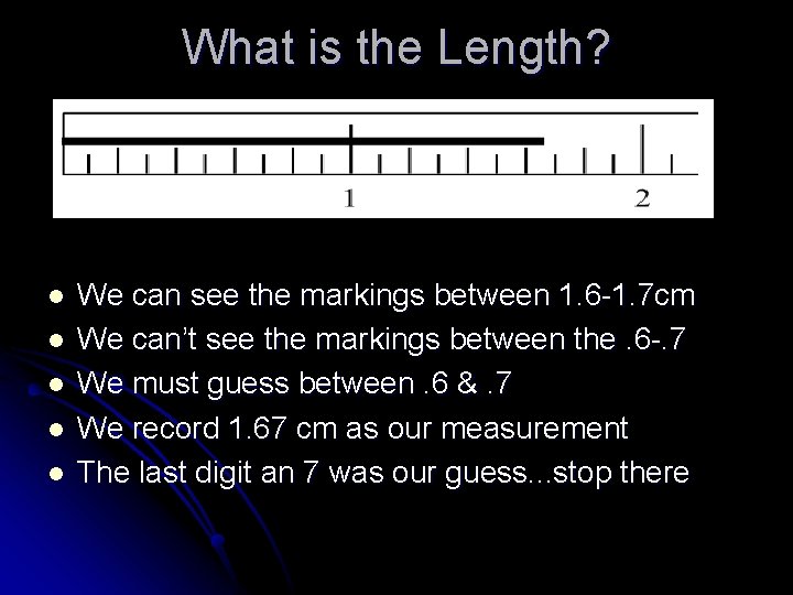 Significant Figures l There are 2 different types