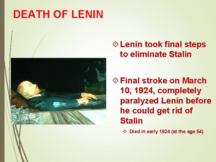 NEW ECONOMIC POLICY I Lenin replaced War Communism