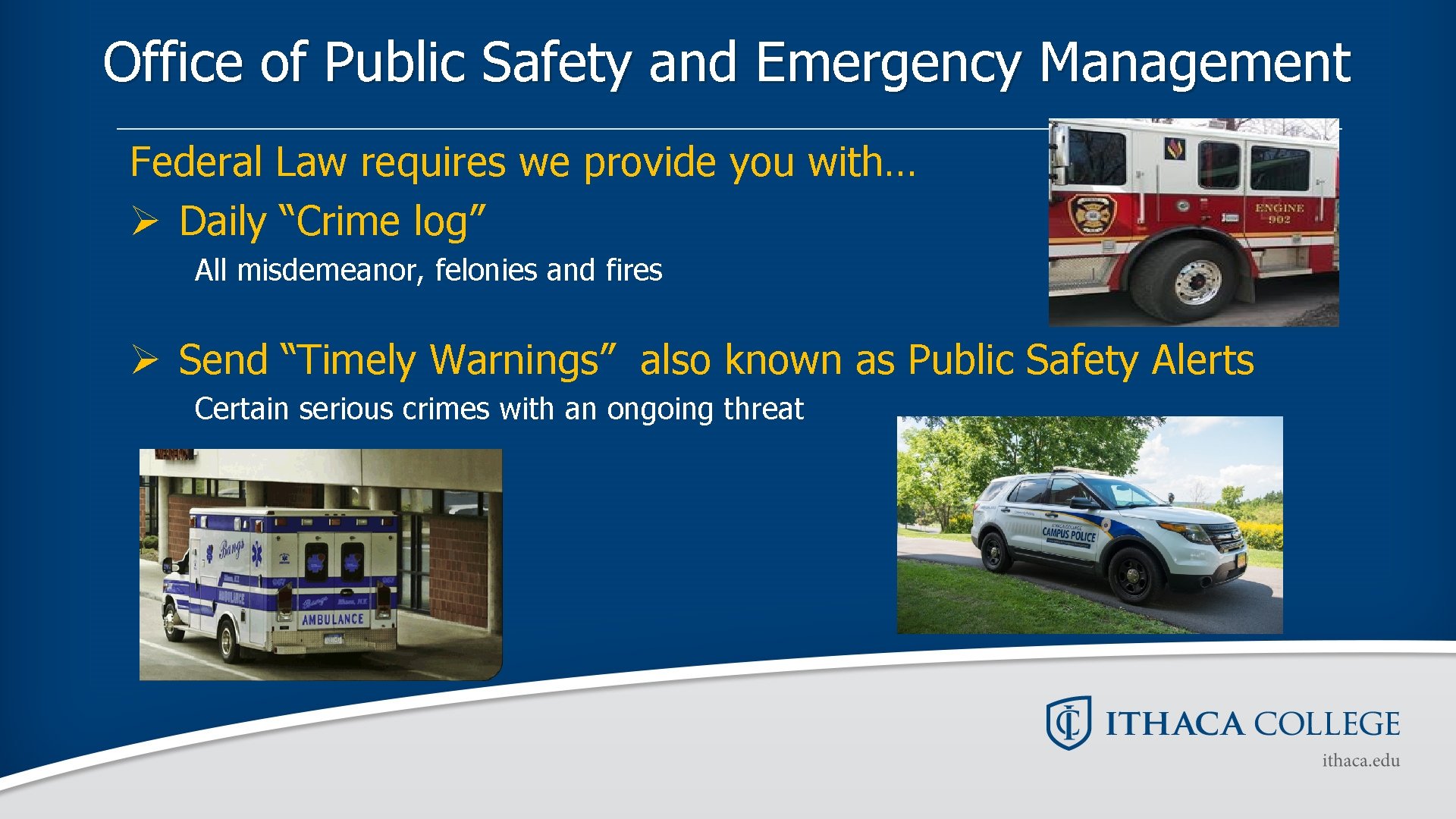 Office of Public Safety and Emergency Management Patrol