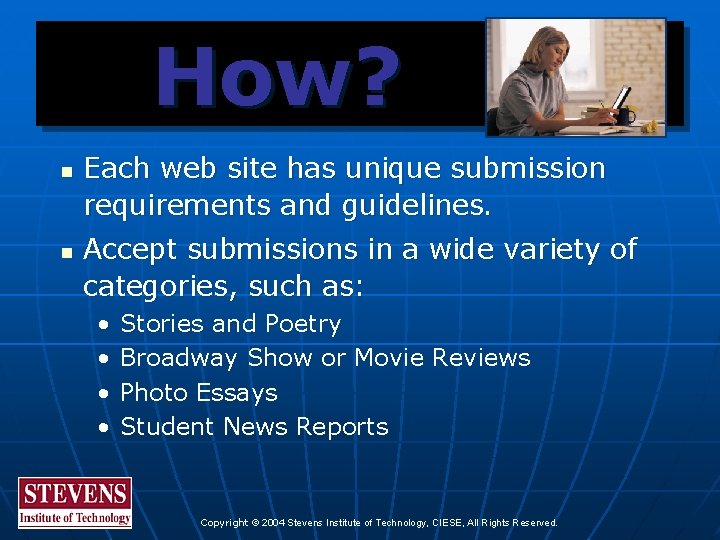 Introduction to Publishing Student Work on the Internet