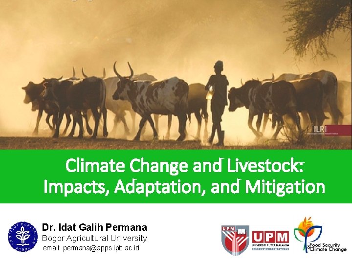 Climate Change And Livestock Impacts Adaptation And Mitigation