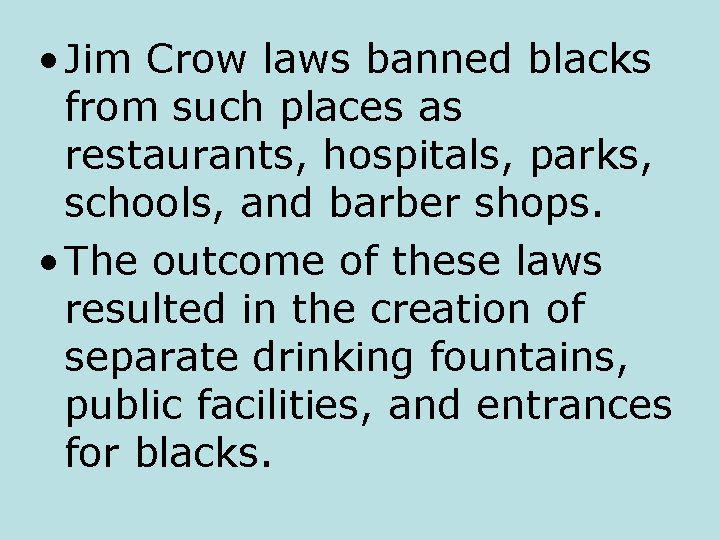 Jim Crow Jim Crow was a minstrel character