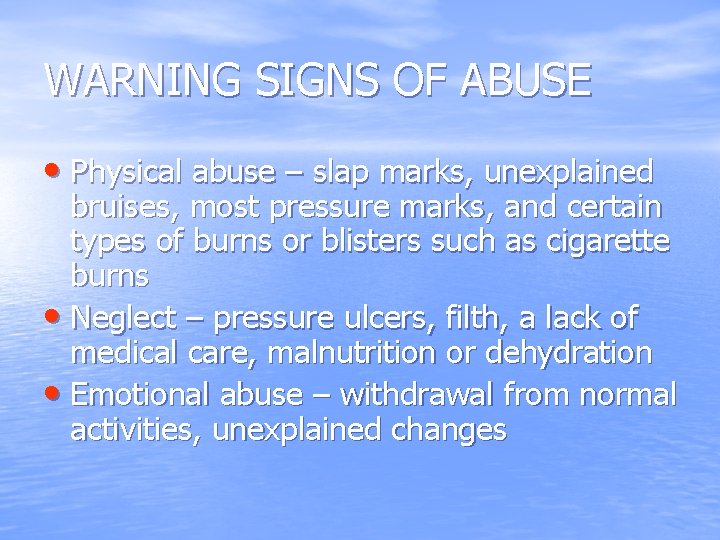 ELDER ABUSE Awareness and Prevention ELDER ABUSE Total