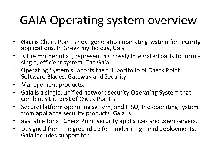 Mastering Checkpoint By Vikas Swami GAIA Operating system