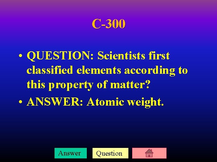 Jeopardy Matter and Energy Temperature vs Heat States