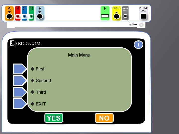 Main Menu u First u Second u Third