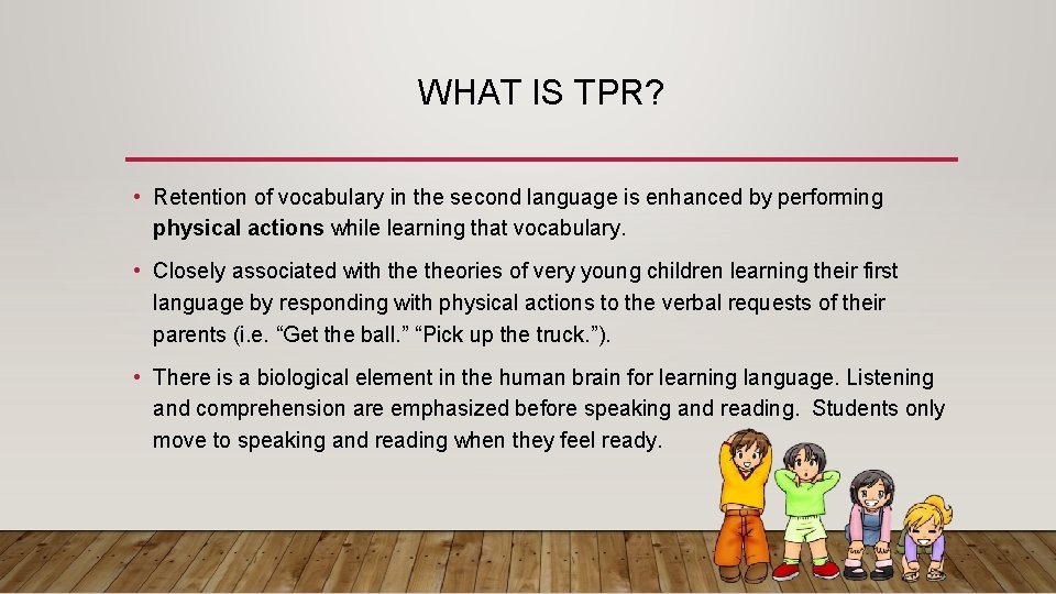 MOVE MOVE FREEZE TOTAL PHYSICAL RESPONSE TPR WHAT