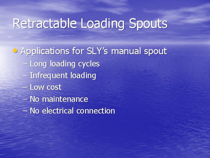 Retractable Loading Spouts Why are they used Loading