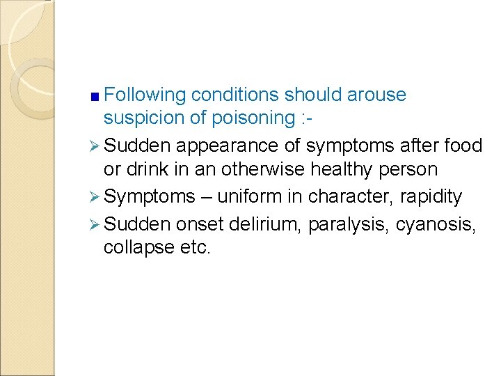 POISONING AND TOXIC EXPOSURES TYPES DIAGNOSIS AND GENERAL