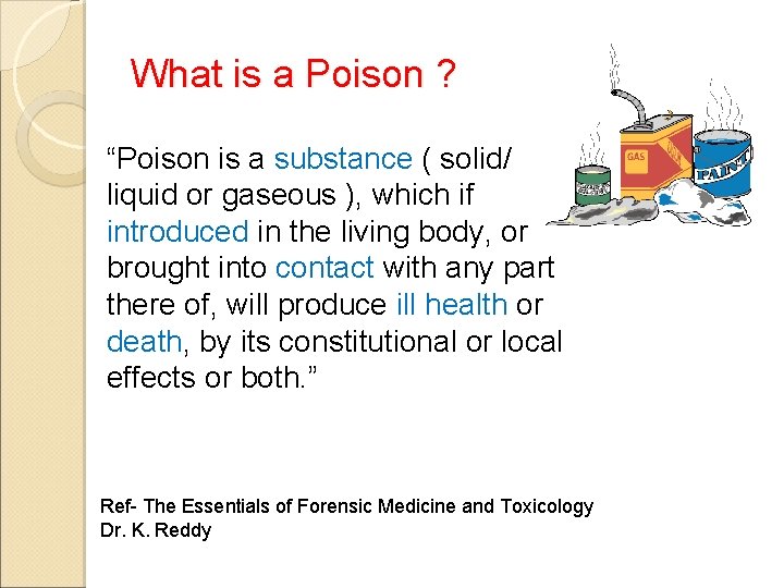 POISONING AND TOXIC EXPOSURES TYPES DIAGNOSIS AND GENERAL