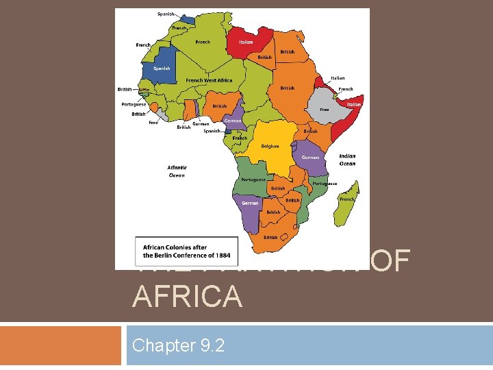 THE PARTITION OF AFRICA Chapter 9 2 Focus