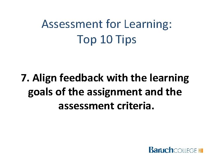 for Academic Assessment Dr Marjorie DorimWilliams Best Practices