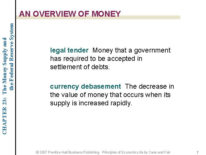 Chapter 23 The Money Supply and the Federal