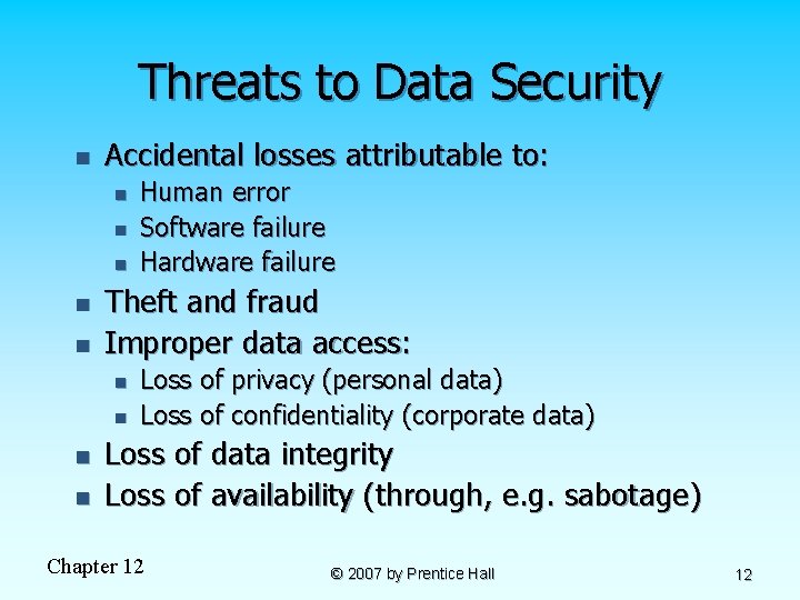 Chapter 12 Data and Database Administration Modern Database